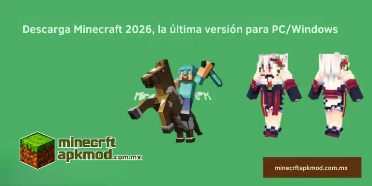 Descarga gratuita Minecraft para PC/Windows (7/10/11) 2026